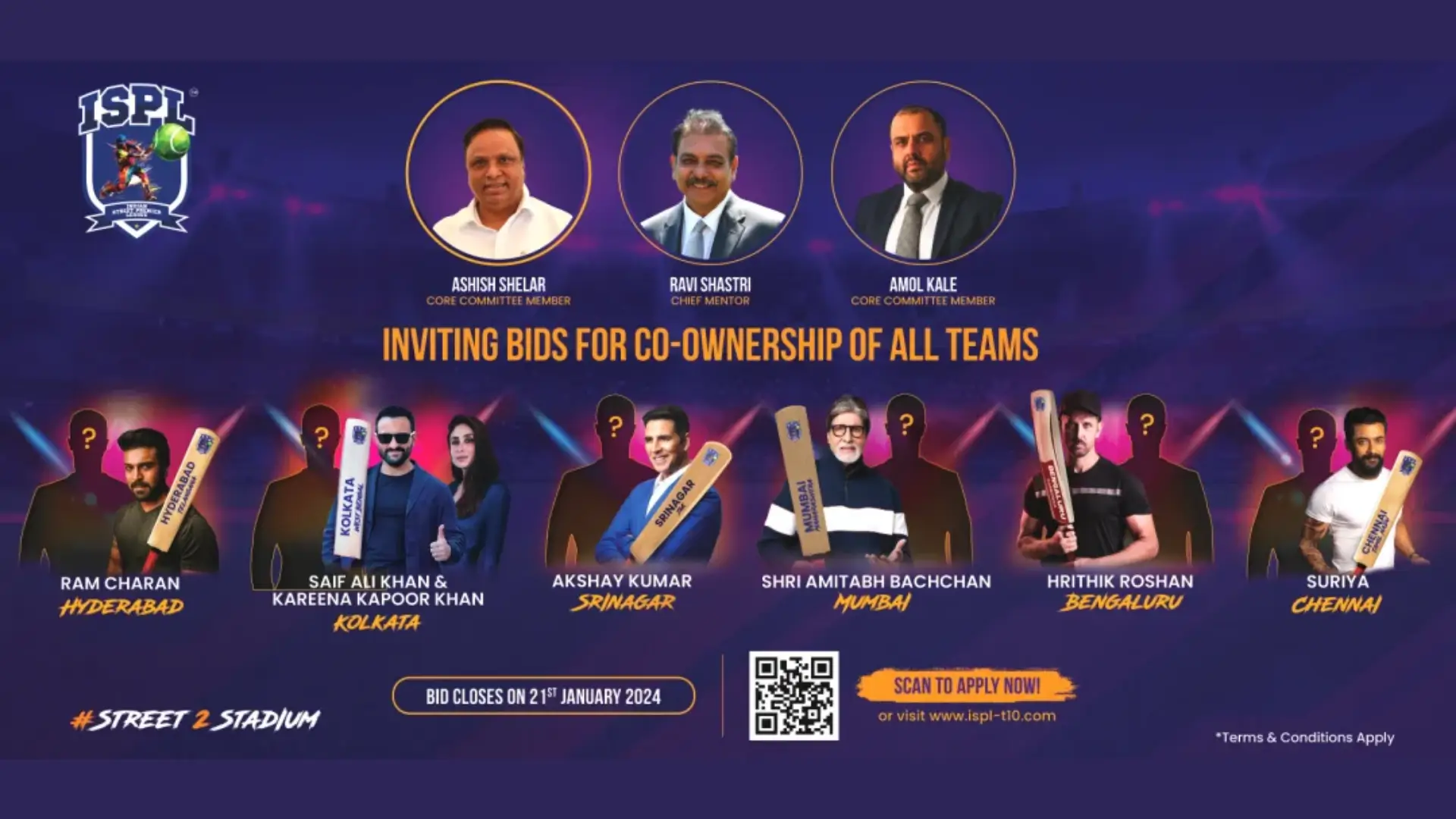 ISPL Inviting to become Co-Owner of all 6 teams